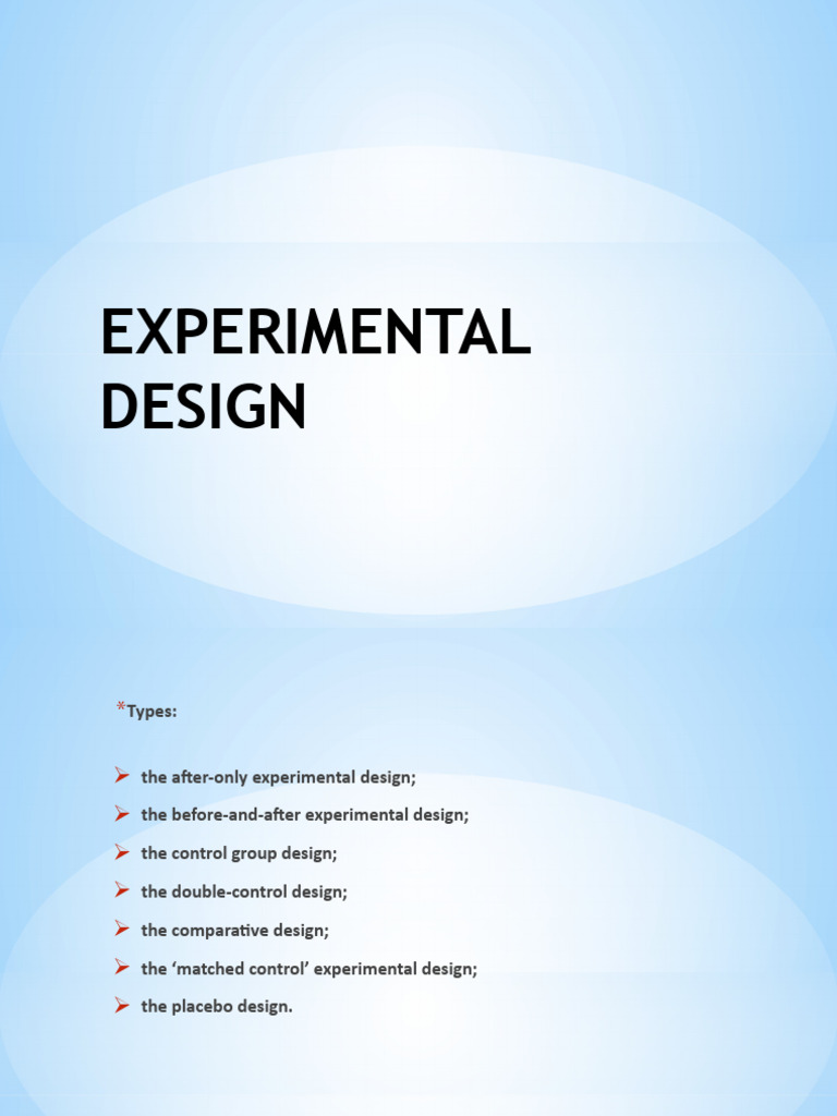 Experimental Design Types Explained | PDF | Design Of Experiments ...