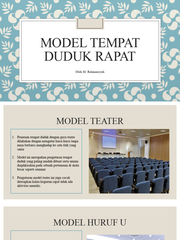 Model Tempat Duduk Rapat | PDF | Karier & Perkembangan | Seni