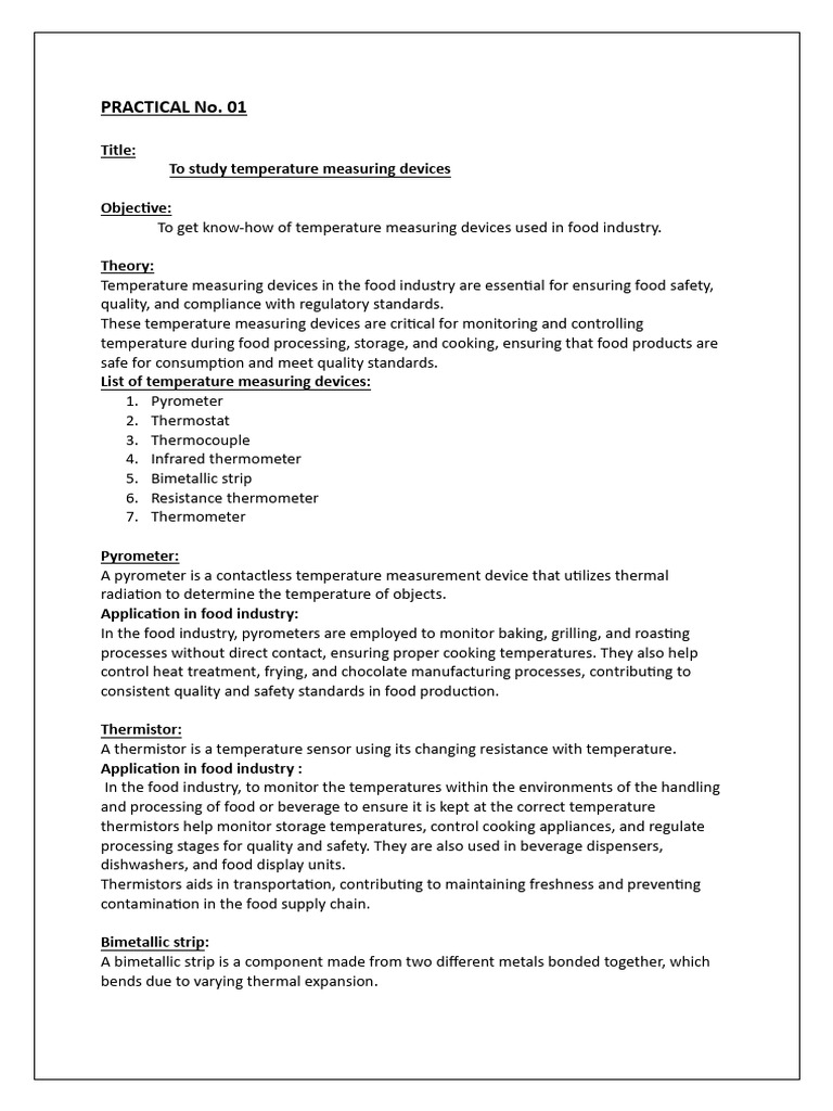 Temperature Measuring Devices | PDF | Thermostat | Polystyrene