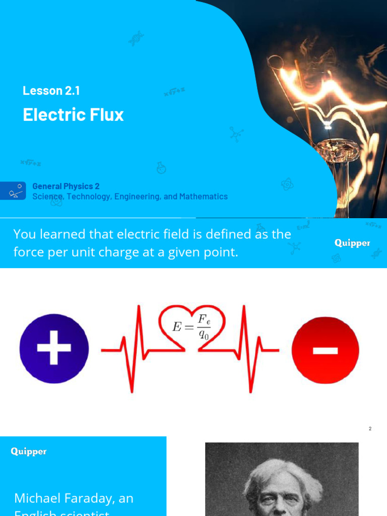 Lesson 2.1 Electric Flux | PDF | Flux | Electric Charge
