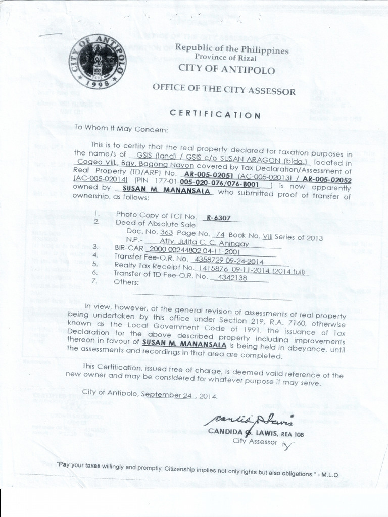 Tax Clearance | PDF