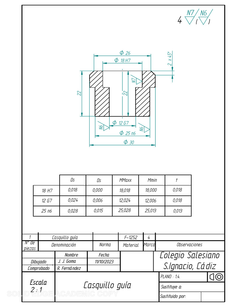 Casquillo Guia Plano | PDF