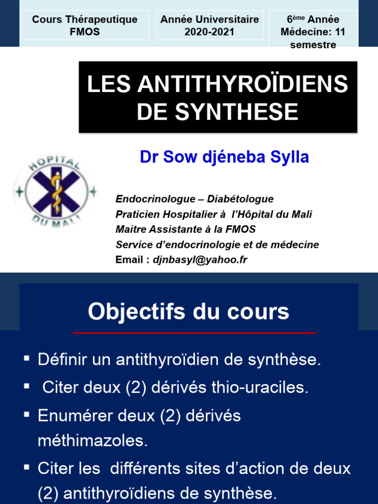 Antithyroïdiens de Synthèse | PDF | Hyperthyroïdie | Thyroïde