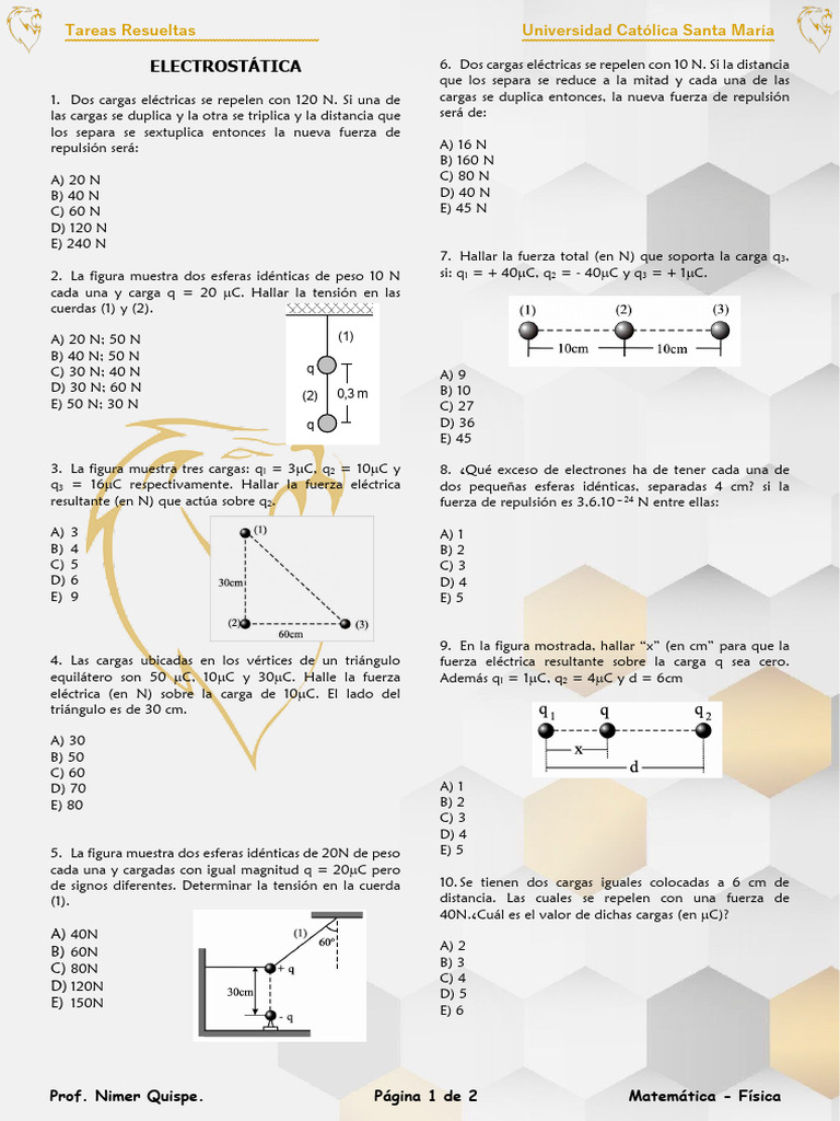 04 Fisica Electrostatica | PDF | Electrostática | Ciencia de los Materiales