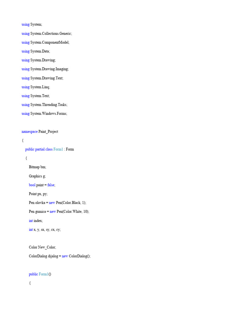 Kod Paint | PDF | Pixel | Image Processing