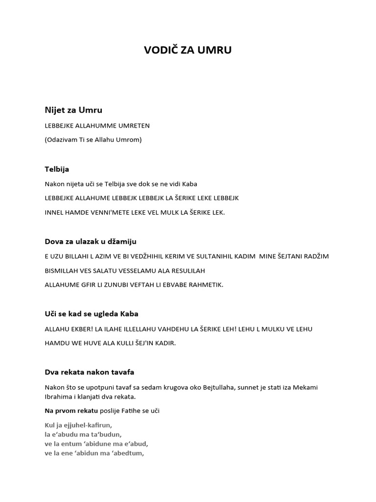 Vodič Za Umru | PDF