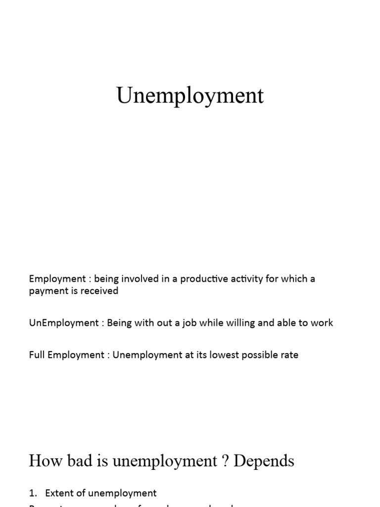 Unemployment Slides | Download Free PDF | Unemployment | Labour Economics Unemployment Slides | Download Free PDF | Unemployment | Labour Economics