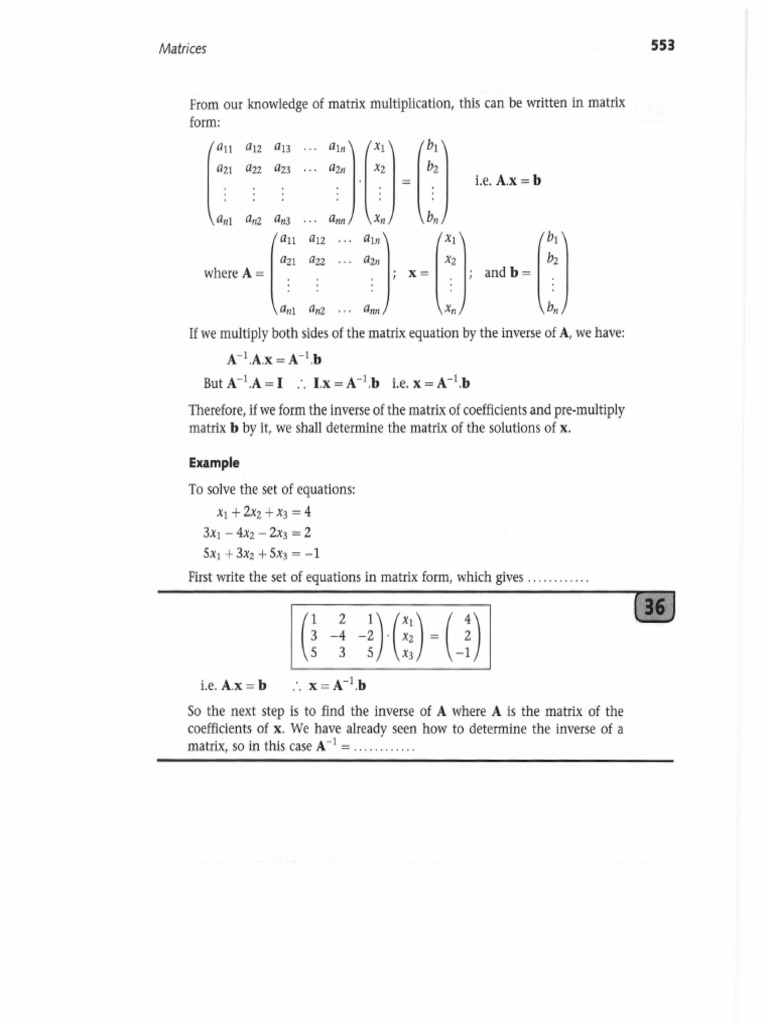 Matrices Lecture 2 | PDF