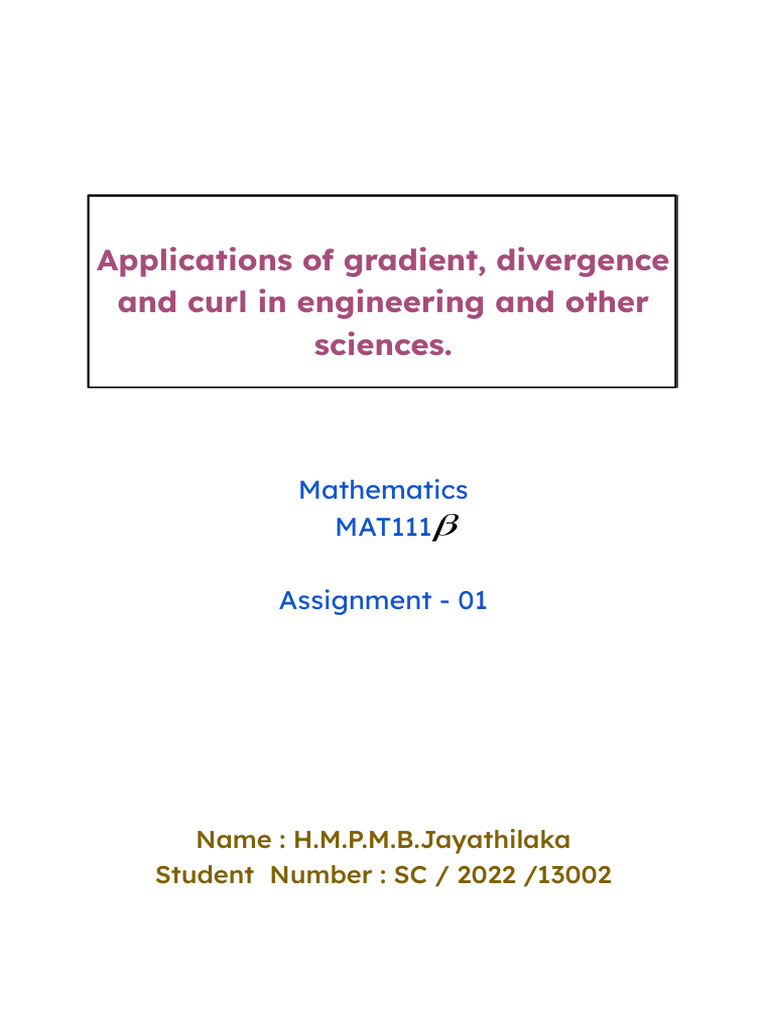 Vector Assingment Final | PDF