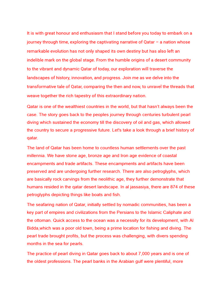 Qatar Then and Now | PDF | Qatar