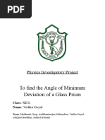 Minimum Deviation Angle Experiment | PDF