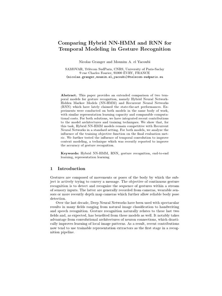 Comparing Hybrid NN-HMM and RNN for | PDF