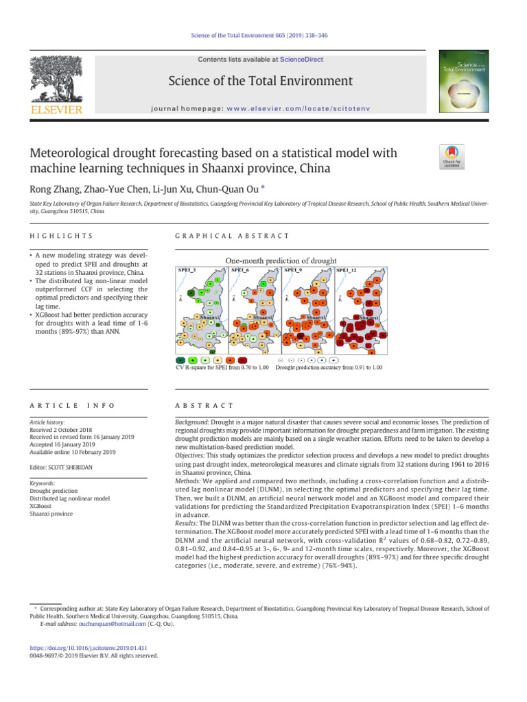 Meteorological Drought Forecasting Based On A Statistical Model With | PDF | Artificial Neural ...
