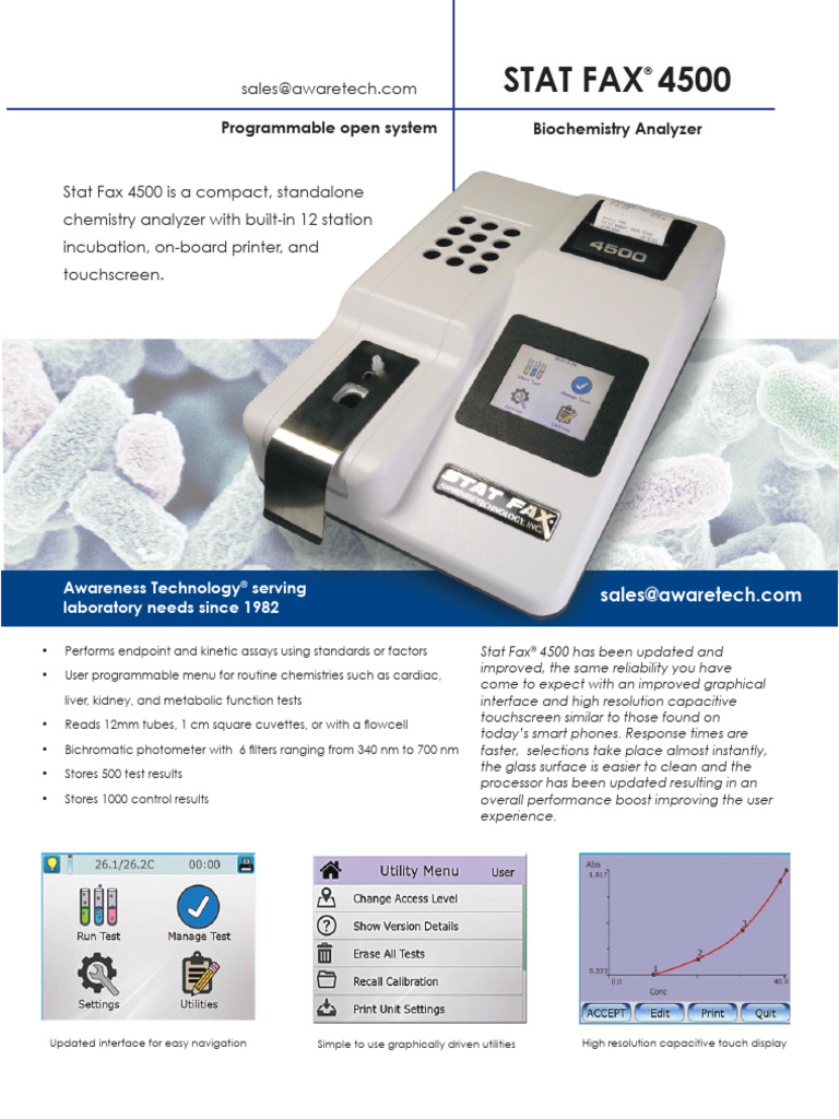 NEW Version Stat Fax 4500 | PDF | Touchscreen | Computing