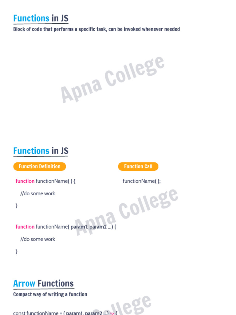 JS5 ClassNotes | PDF | Function (Mathematics) | Callback (Computer ...