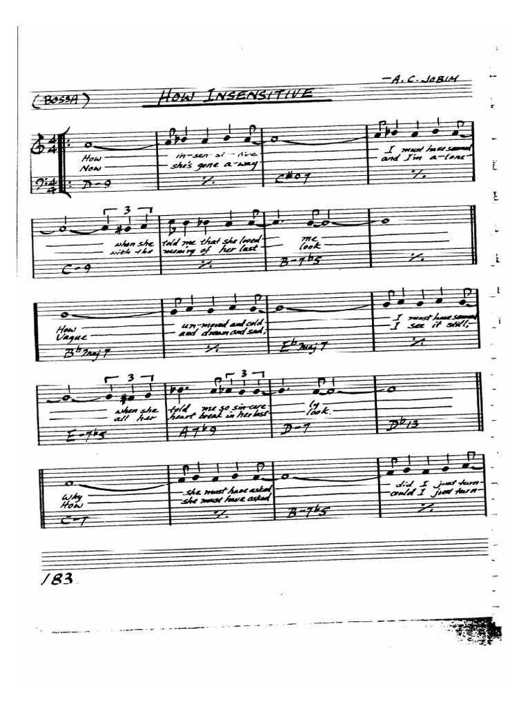 How Insensitive | PDF