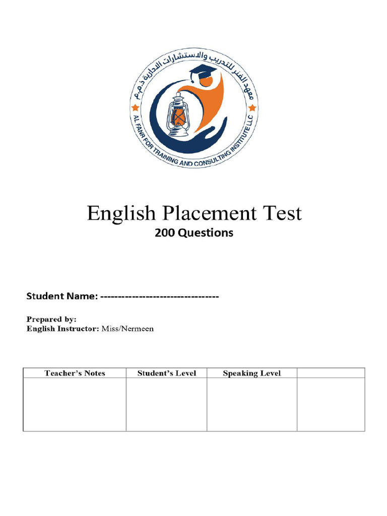 200 Placement Test | PDF