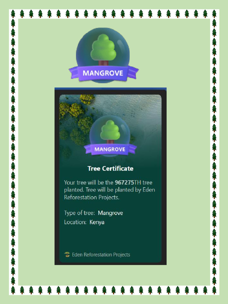 My Mangrove Tree Certificate | PDF