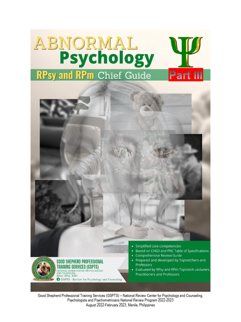 Part III. Chief Guide in Abnormal Psychology 1 | PDF | Obsessive–Compulsive Disorder | Anxiety ...