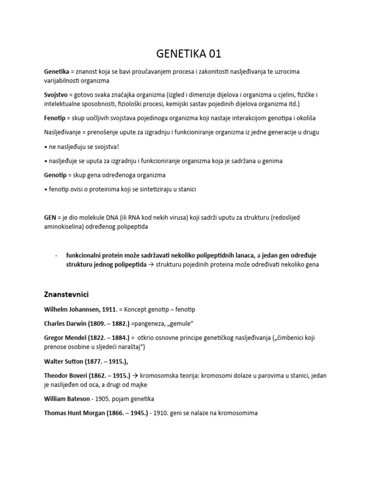 Genetika 01 | PDF