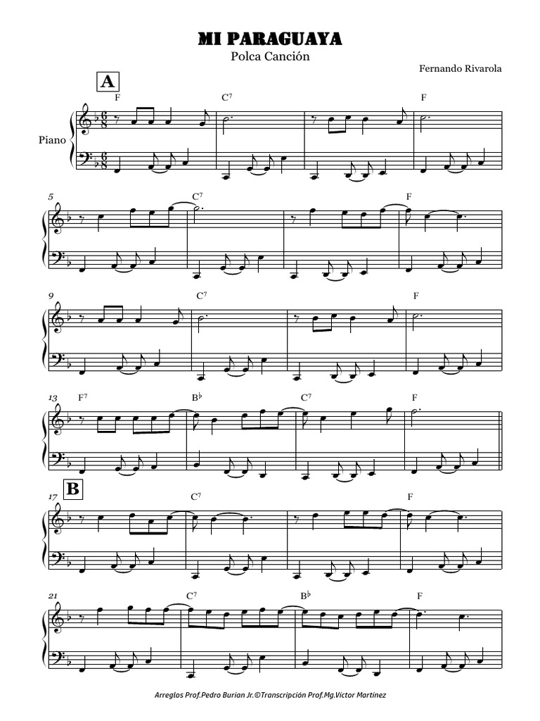 Mi Paraguaya-Polca Cancion | PDF