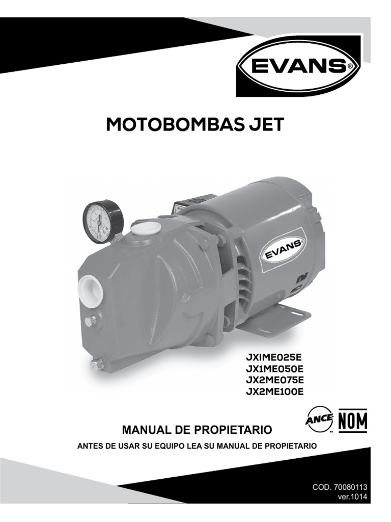 Mantenimiento Bombas Evans | PDF | Bomba | Ingeniero civil