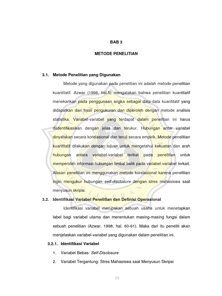 Hubungan Self-Disclosure dan Stres Skripsi | PDF | Sains & Matematika