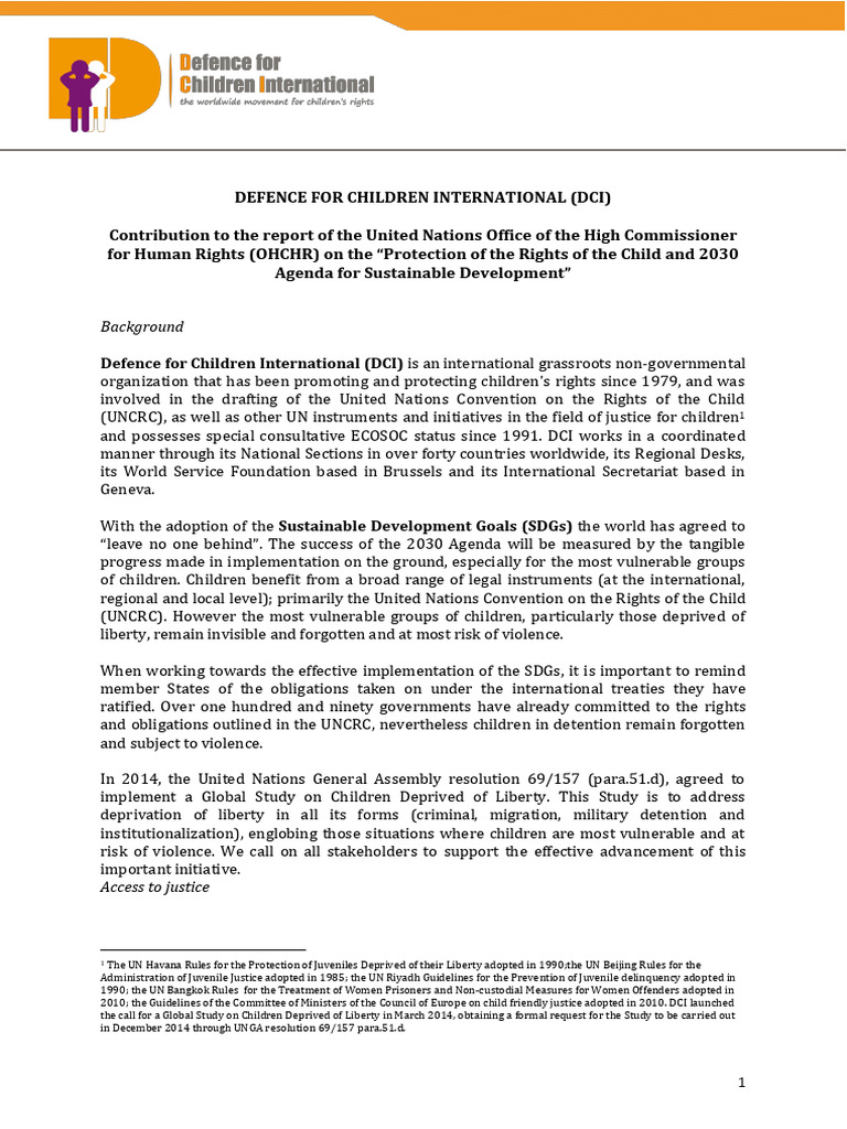 Defence Children International | PDF | Convention On The Rights Of The ...