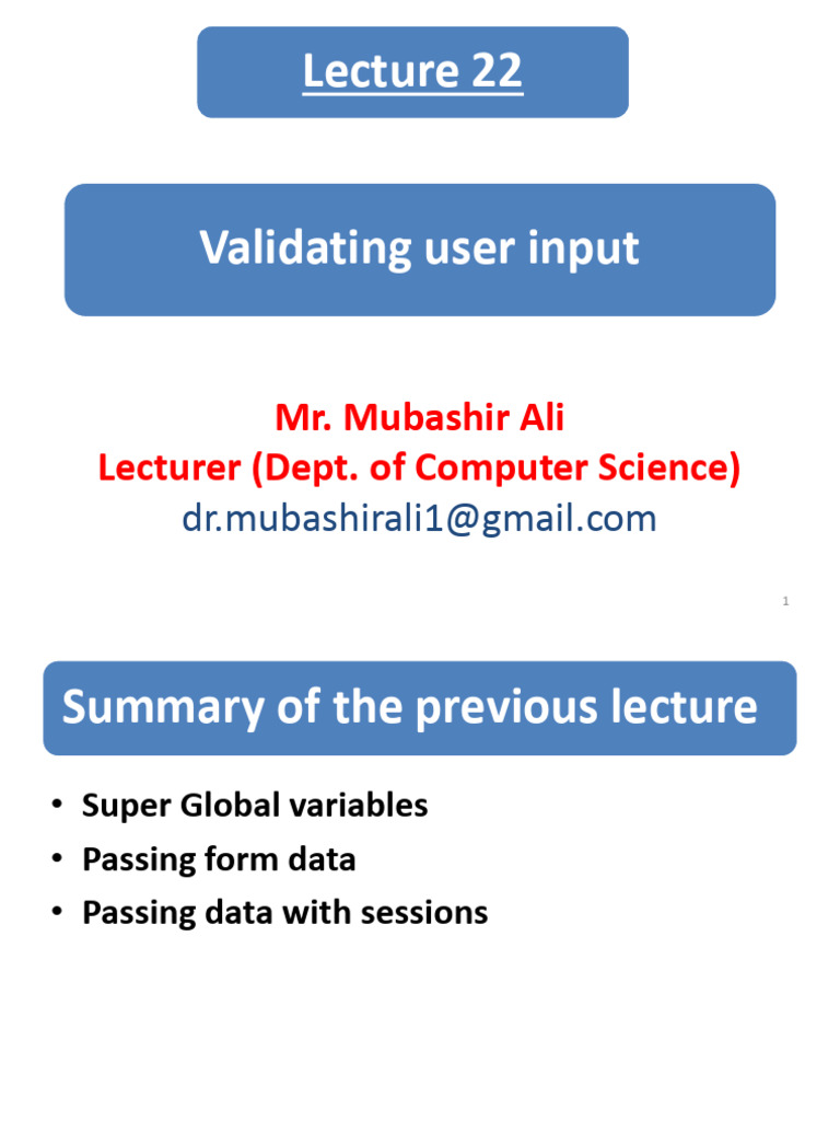 Lect 22 Validating Users Input | PDF | Regular Expression | Letter Case