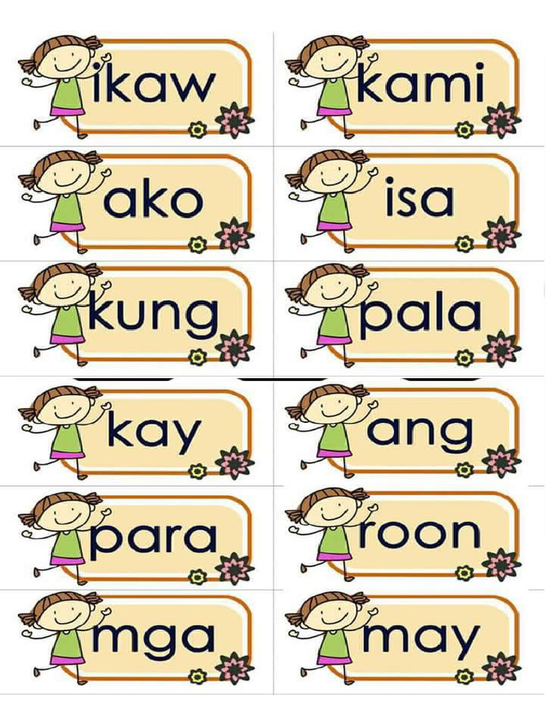 Filipino Flashcard | PDF