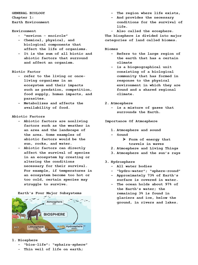 General Ecology | PDF | Earth Sciences | Natural Selection