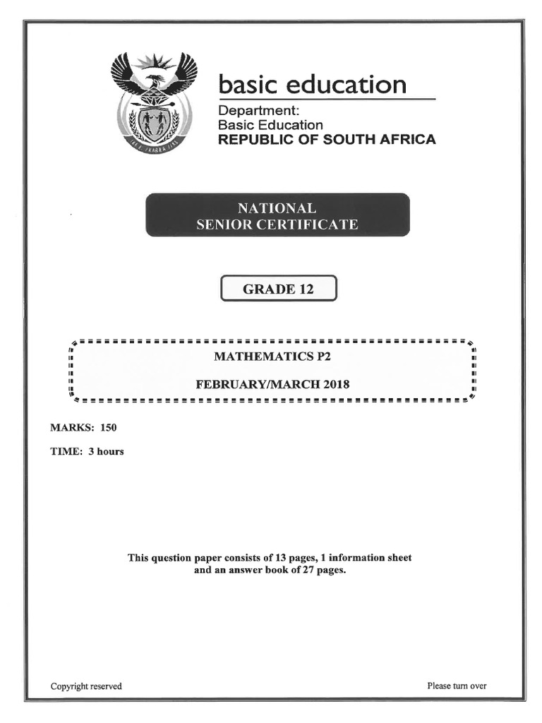 2018 Math Supp Paper 2 | PDF