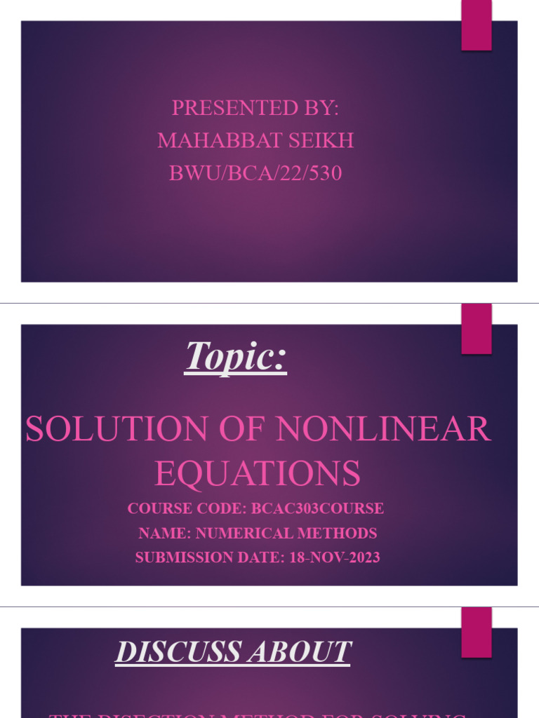 Mahabbat Seikh Bwu - Bca.22.530 Numerical | PDF | Numerical Analysis | Algorithms And Data ...