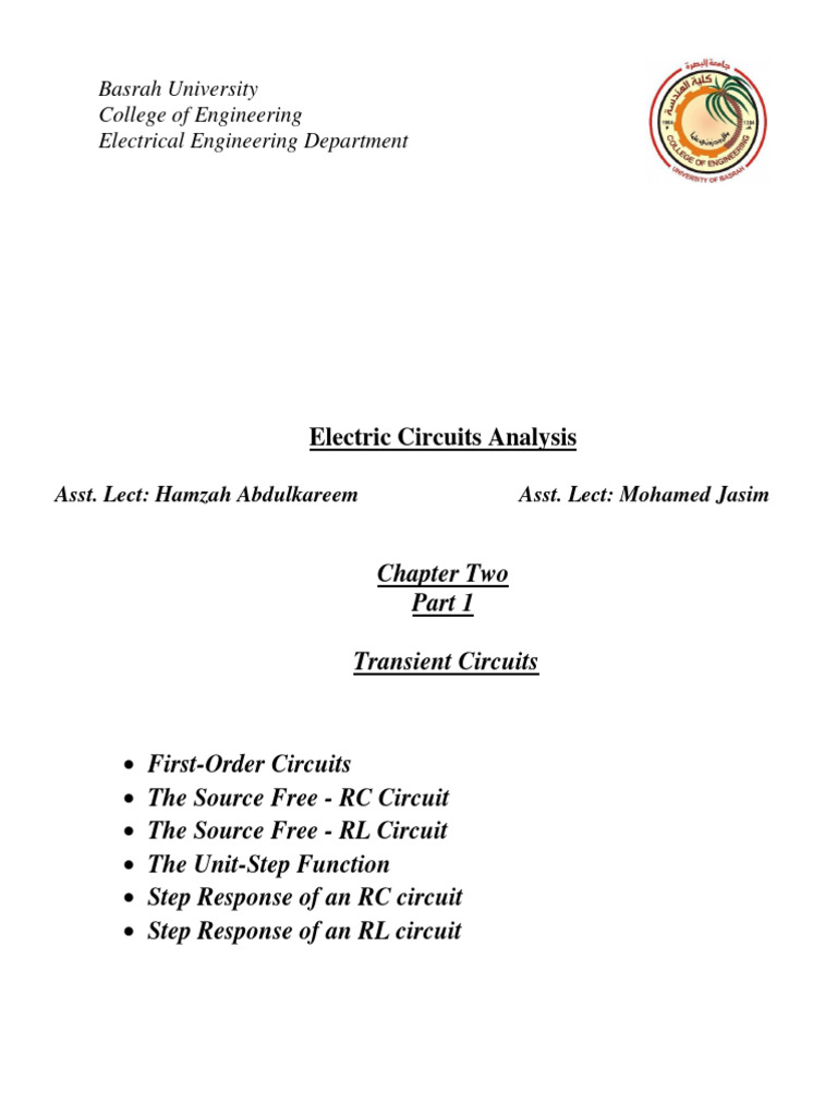 Chapter Two Part1 | PDF | Electrical Network | Capacitor