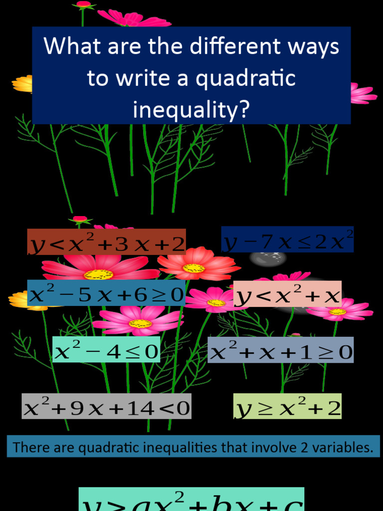 2.quadratic Inequality | PDF