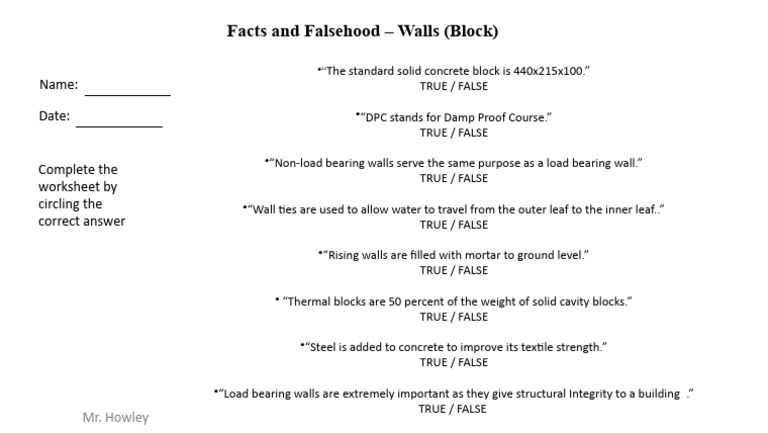 Lesson 2 Fifth Year Cs Facts and Falsehood Worksheet | PDF