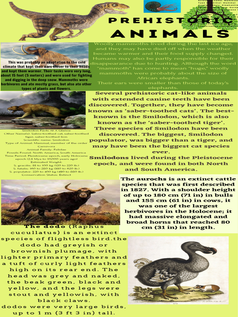 Prehistoric Animals | PDF