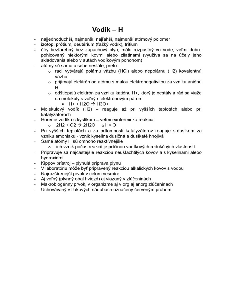 Vodík | PDF