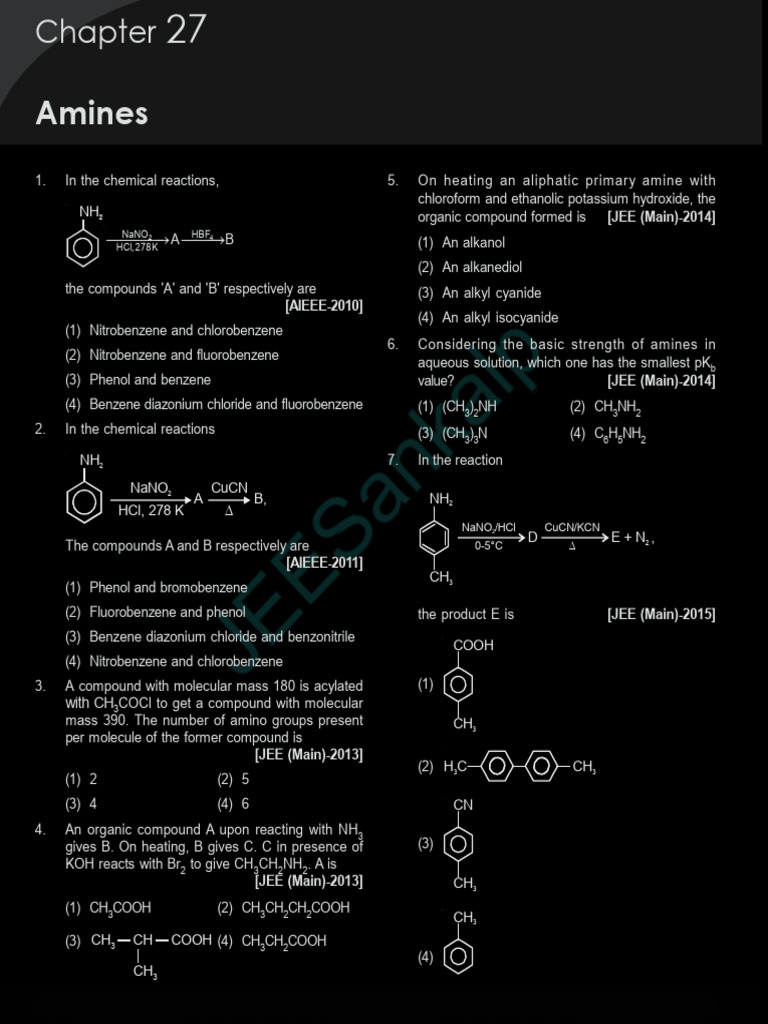 Amines 1 | PDF | Amine | Chemical Substances