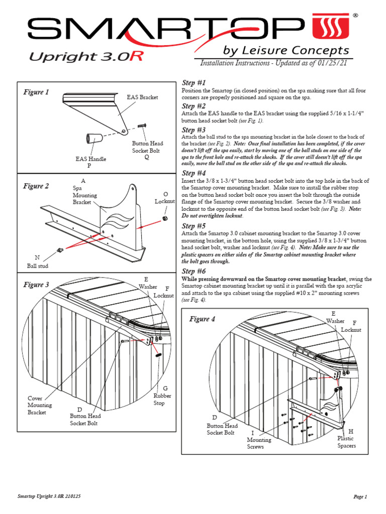 Smartop Upright 3.0R Installation Instructions 1 25 21 | PDF | Screw | Tools