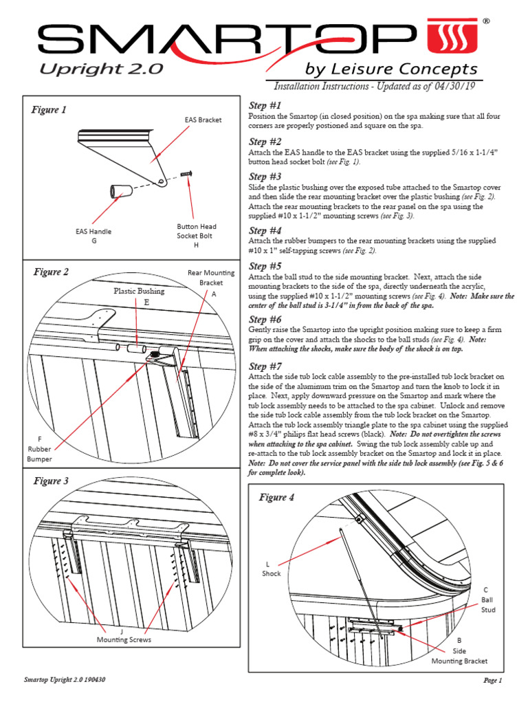 Smartop Upright 2.0 Installation Instructions 4-30-19 | PDF | Manufactured Goods | Equipment