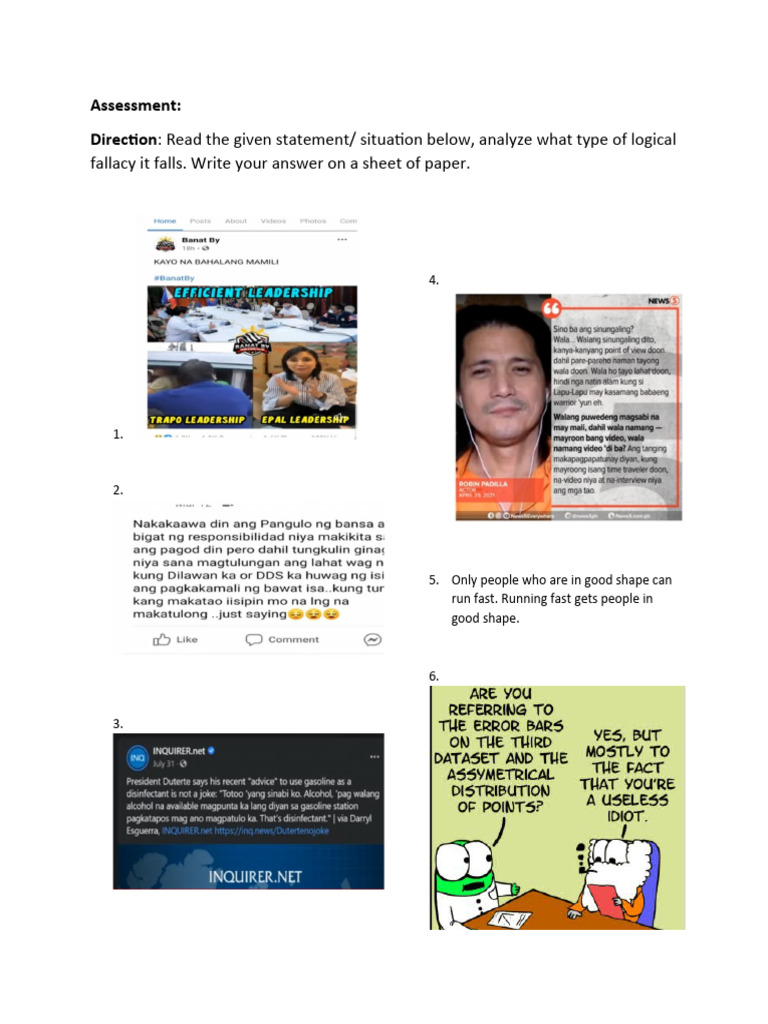 Assessment - Fallacy | Download Free PDF | Fallacy | Argument