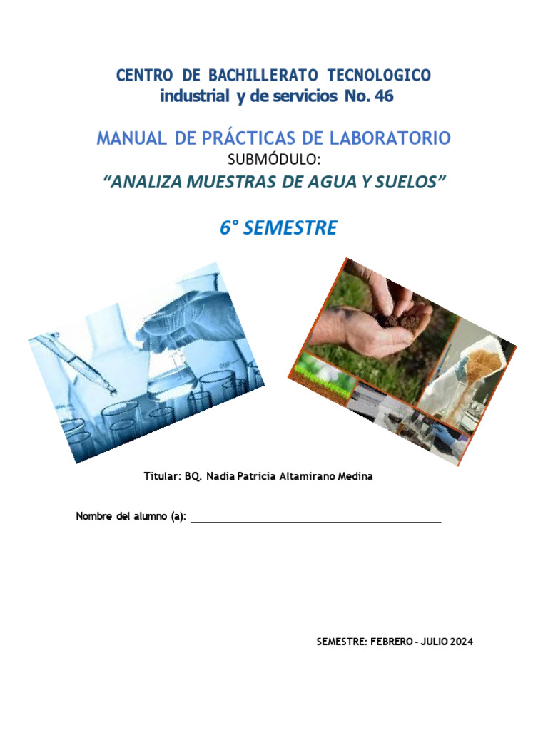 Manual de Suelos y Agua 2024 | PDF | Valoración | Química