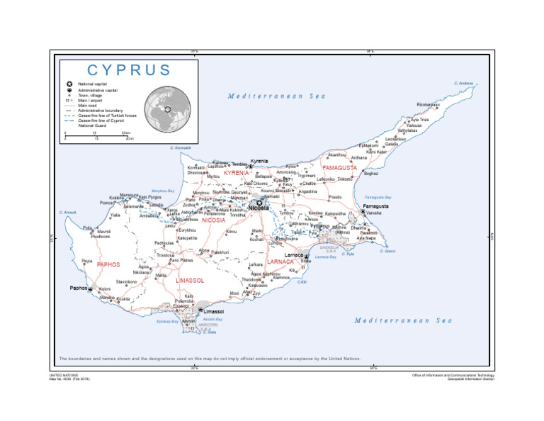 Cyprus Map | PDF | Cyprus