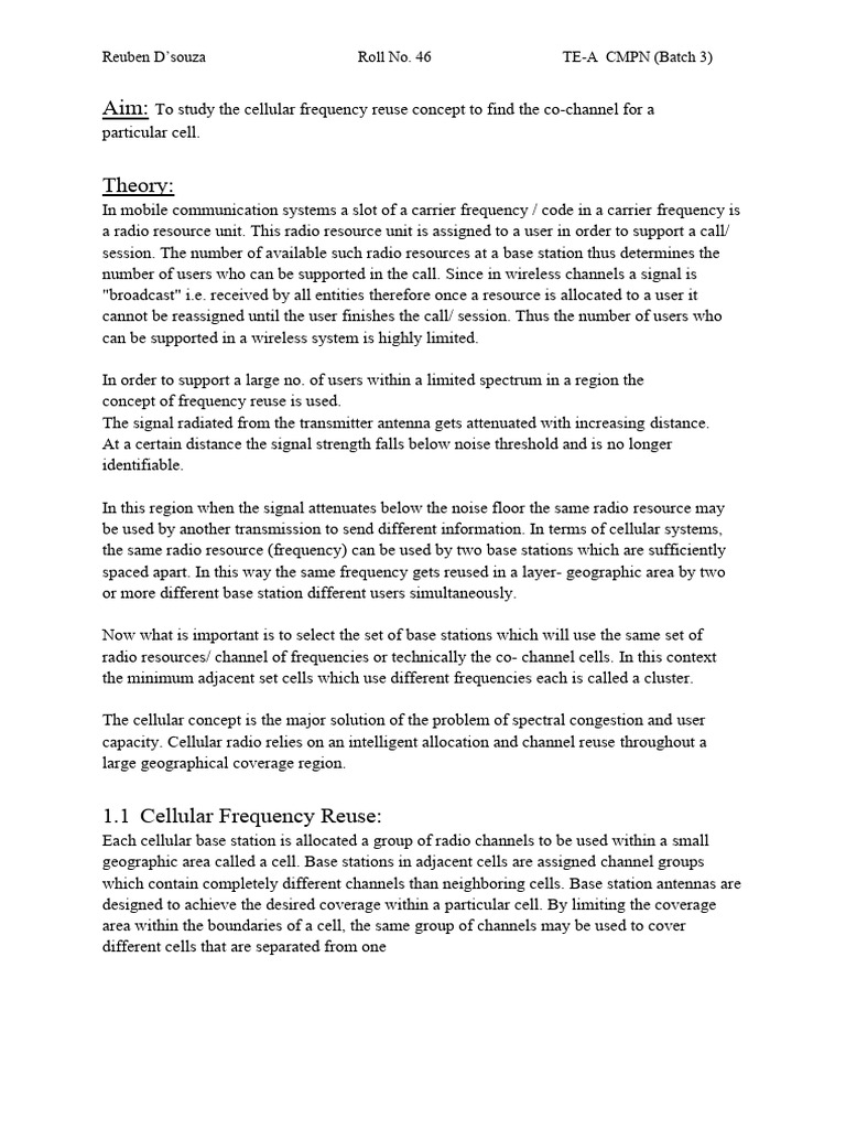 Exp 1 MC | PDF | Cellular Network | Radio