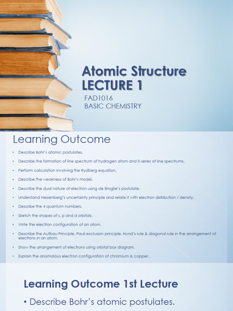 ATOMIC STRUCTURE 1 - Student | PDF | Atoms | Energy Level