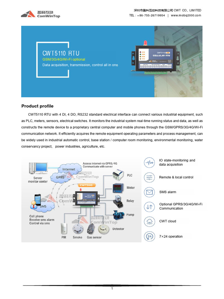 CWT5110 datasheet (2018) | PDF | Wi Fi | General Packet Radio Service