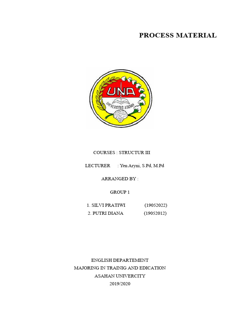 Process Material.one | PDF | Verb | Grammar