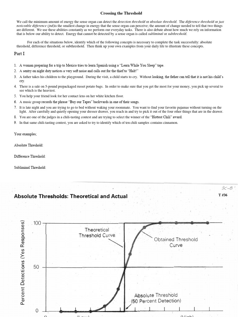 Psychology Thresholds & Detection | PDF | Type I And Type Ii Errors ...