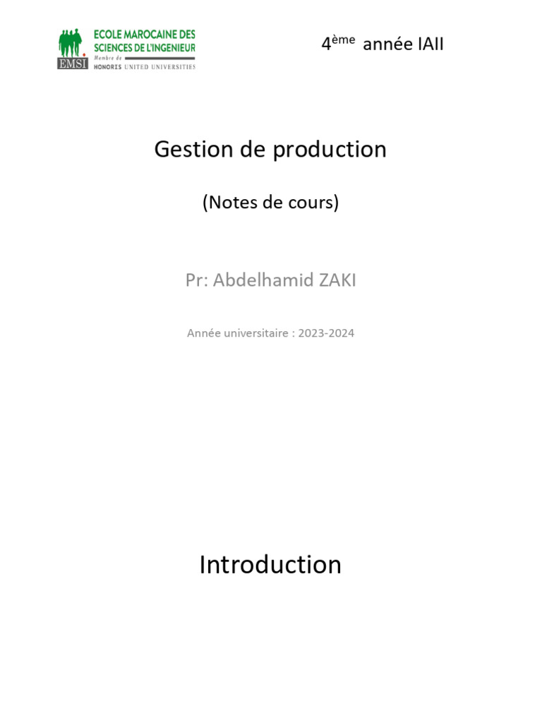 Cours GP | PDF | Science des systèmes | Business
